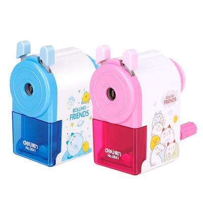 得力0641a自动进笔削便携削笔机