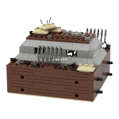 MOC军事系列二战战壕摆件战场