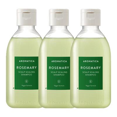 AROMATICA迷迭香洗发水控油蓬松强韧发根清爽头皮100ml*3