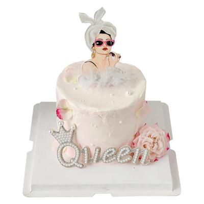 带羽毛女神珍珠queen蛋糕插件