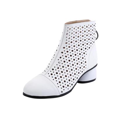 洞洞鞋软底透气镂空真皮夏季百搭