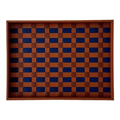 高颜值轻奢编织皮革香薰托盘