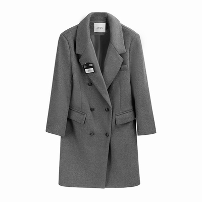 XCCX赫本风中长款毛呢外套