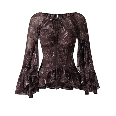 CORSELET佩斯莉莉雪纺纱袖胸衣