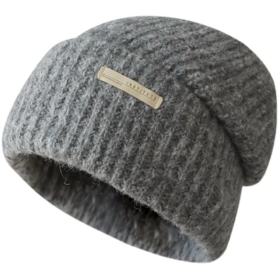 胡茬叔叔针织帽休闲男女秋冬