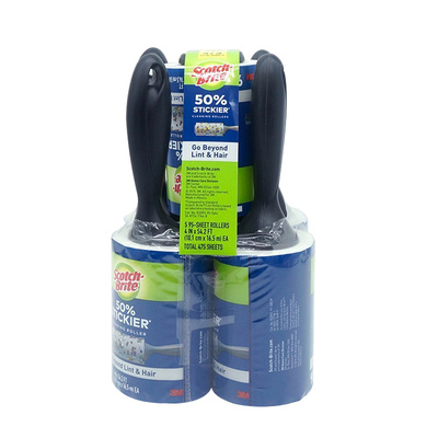 美国Scotch Brite思高随手粘衣物动物毛除尘滚粘毛器 95张*5只