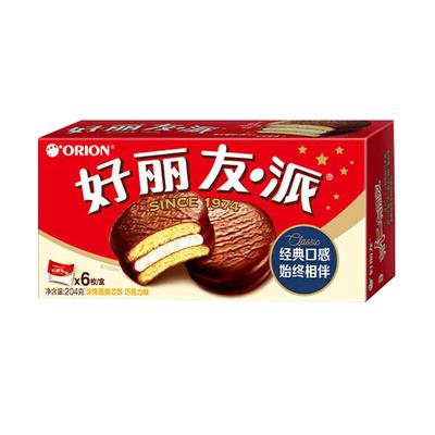 好丽友巧克力派6枚204g