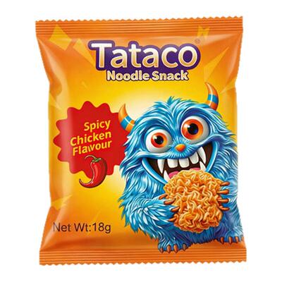 【U先】Tataco哒哒口印尼进口小怪兽干脆面香辣鸡肉味18g零食