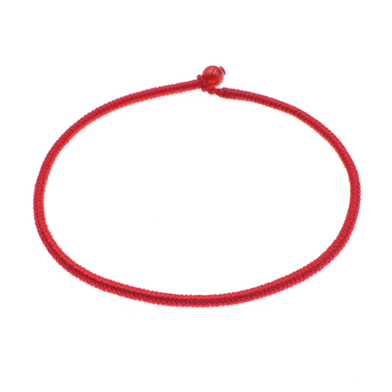 平安细手绳编织红色九乘金刚结本命年男红绳子手链女手工定制情侣_虎窝淘