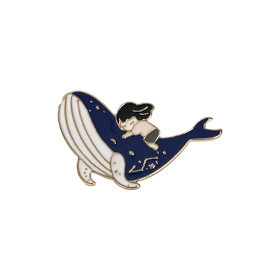 白日梦我沈倦同款鲸鱼胸针装饰