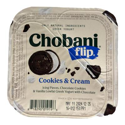 代购正品 美国产 Chobani低脂希腊式乳酪希腊酸奶 曲奇忌廉 三个