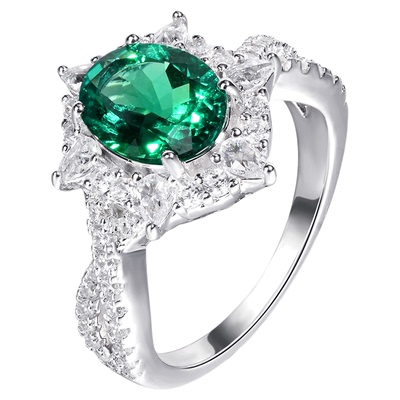 VISING【AGL国际证书】祖母绿宝石1.7克拉左右木佐色鸽子蛋戒指