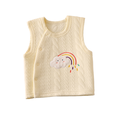 小清新纯棉春秋冬保暖马夹坎肩