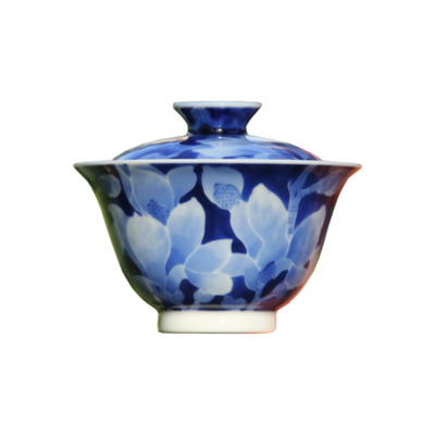 饮趣堂青花盖碗纯手工制作100ml