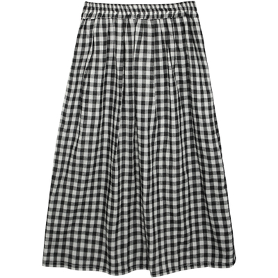 原创纯棉中长款a字裙文艺百搭