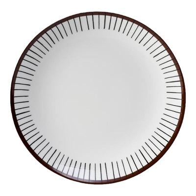 瑞典餐具肋骨线骨瓷北欧巧克力色