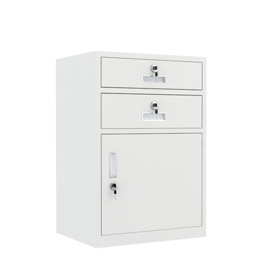 铁皮移动矮柜办公室文件柜资料柜带锁抽屉式带轮桌下储物柜小柜子