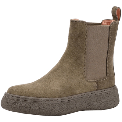 bellalily复古厚底磨砂切尔西靴