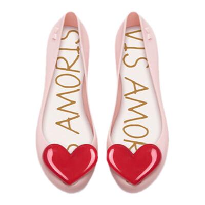 英国Visamoris心形女果冻鞋凉鞋
