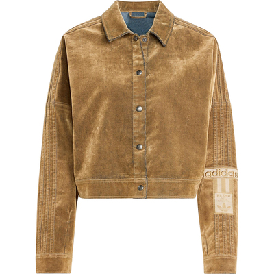 Adidas/阿迪达斯正品三叶草女士休闲运动翻领耐穿日常外套JY2393