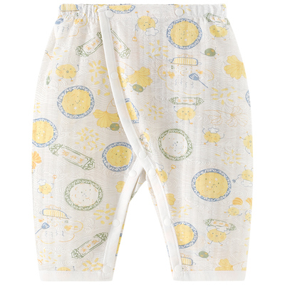 婴儿按扣裤子夏季透气免脱