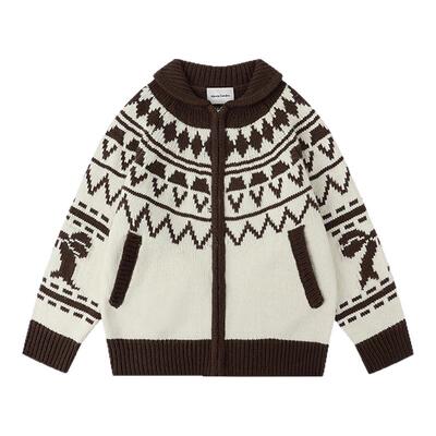 AlexiaSandra费尔岛翻领大毛衣