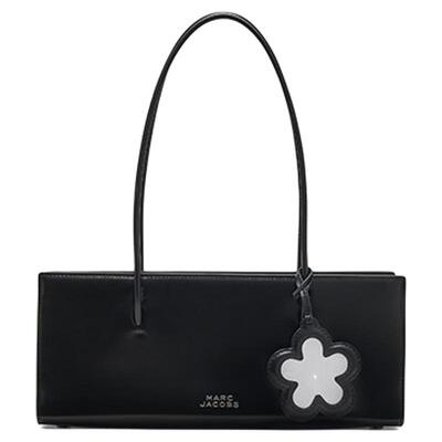 【季末折扣】MARC JACOBS/莫杰 GLAM 中号牛皮纯色带镜子法棍包
