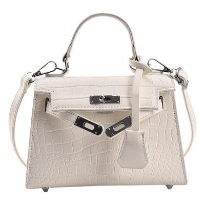 鳄鱼纹高级感包包女春夏2025新款潮时尚手提小方包百搭单肩斜挎包