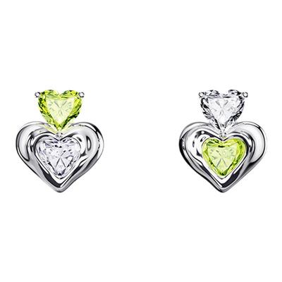 青提爱心耳钉精灵耳小巧精致耳饰