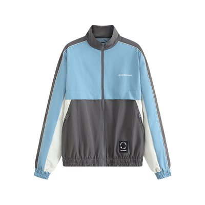 Xuperman立领复古拼接夹克