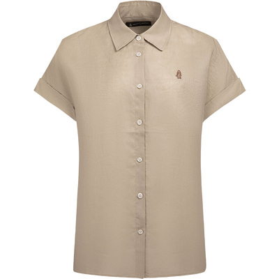 暇步士干爽透气天然亚麻衬衫