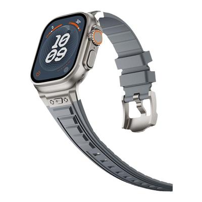 适用于苹果手表applewatchultra2战术液态硅胶表带新款iwatch9/8/7/6/5运动透气SE高级个性腕带42/44/45/49mm