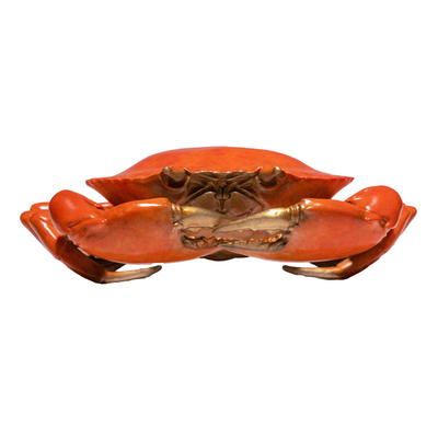 铜螃蟹摆件《八方来财》客厅桌面办公室手把件装饰礼品创意工艺品