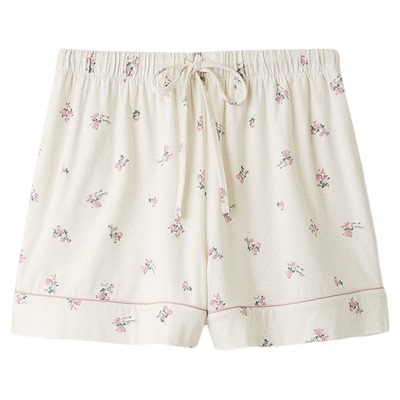SNIDEL HOME2026春夏新品系带松紧腰印花居家短睡裤SHCP262078