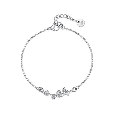 zeroline森系银杏手链女纯银