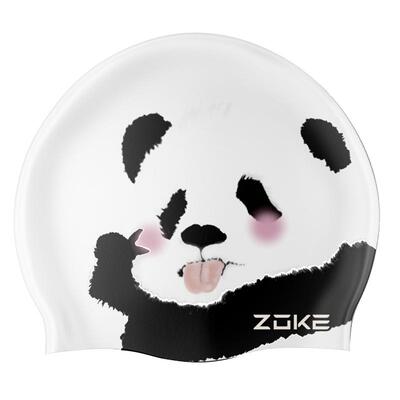 洲克2024新款熊猫硅胶泳帽