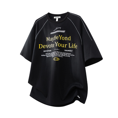 马克华菲美式字母短袖T恤男夏季