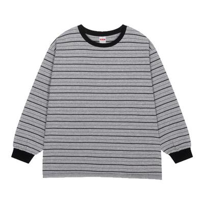 niko and ...T恤女2026春季新款条纹落肩棉质长袖上衣612978