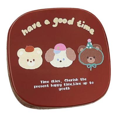 have a good time~酒红色氛围感美瞳盒秋冬隐形近视眼镜伴侣盒女