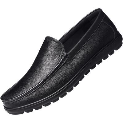 日泰头层羊皮休闲皮鞋男透气软底