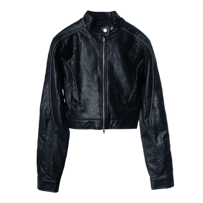 WILDERSHORE短款复古机车皮衣