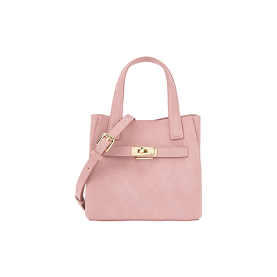 ELLE女包2026新款包包复古简约小方包手提粉色小包斜挎包轻奢高级