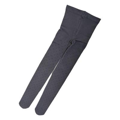 显瘦深灰色植绒黑色点点连裤袜