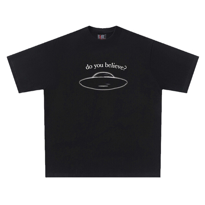 图案vinta复古UFO印花短袖t恤