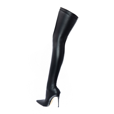 大码尖头细跟袜靴