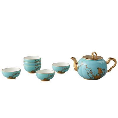 【爆款买赠】永丰源西湖蓝6头9头功夫茶具套装陶瓷 高档茶具礼盒