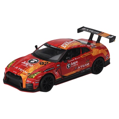 1:32仿真日产GT-R NISMO R35合金汽车模型声光回力儿童玩具车礼物