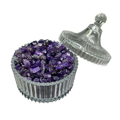 巴西紫水晶碎石消磁石能量石曼扎