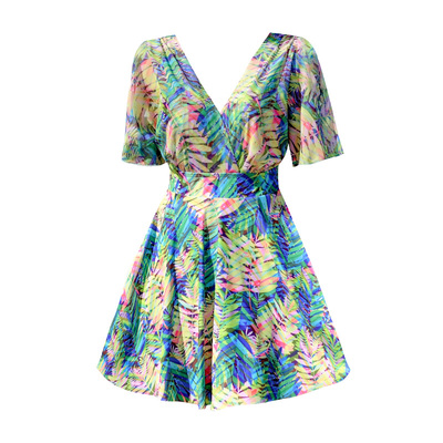 宜肤连体泳衣女大码显瘦遮肚