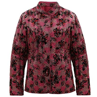 雅鹿中老年轻薄羽绒服女奶奶装冬
